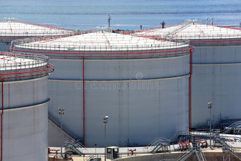 Oil tank stock image. Image of tank, round, lines, iron - 27221871