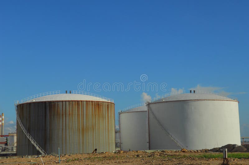 Oil tank stock image. Image of fuel, plant, complexity - 6176373