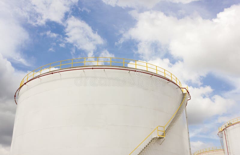 Oil tank farm in refinery stock photo. Image of environment - 56787900