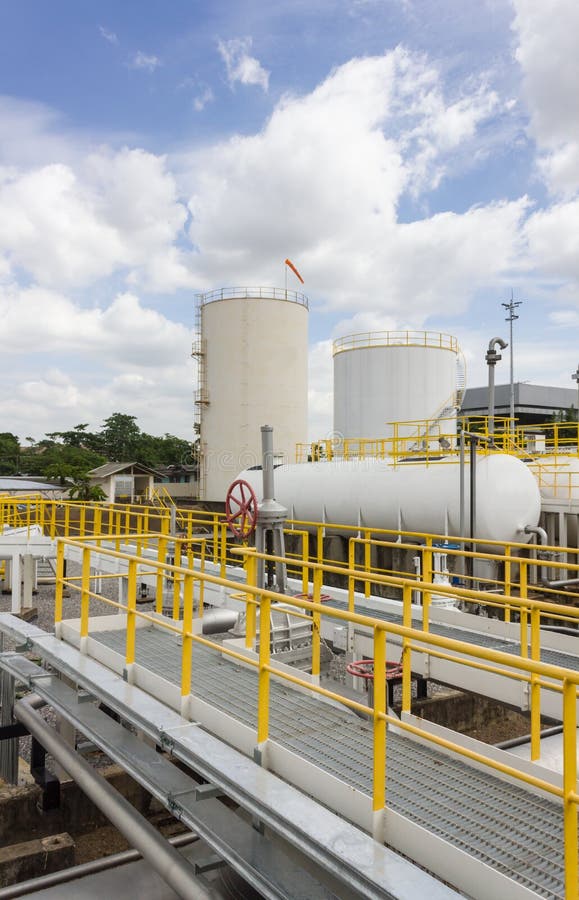 Oil tank farm in refinery stock photo. Image of diesel - 56788346