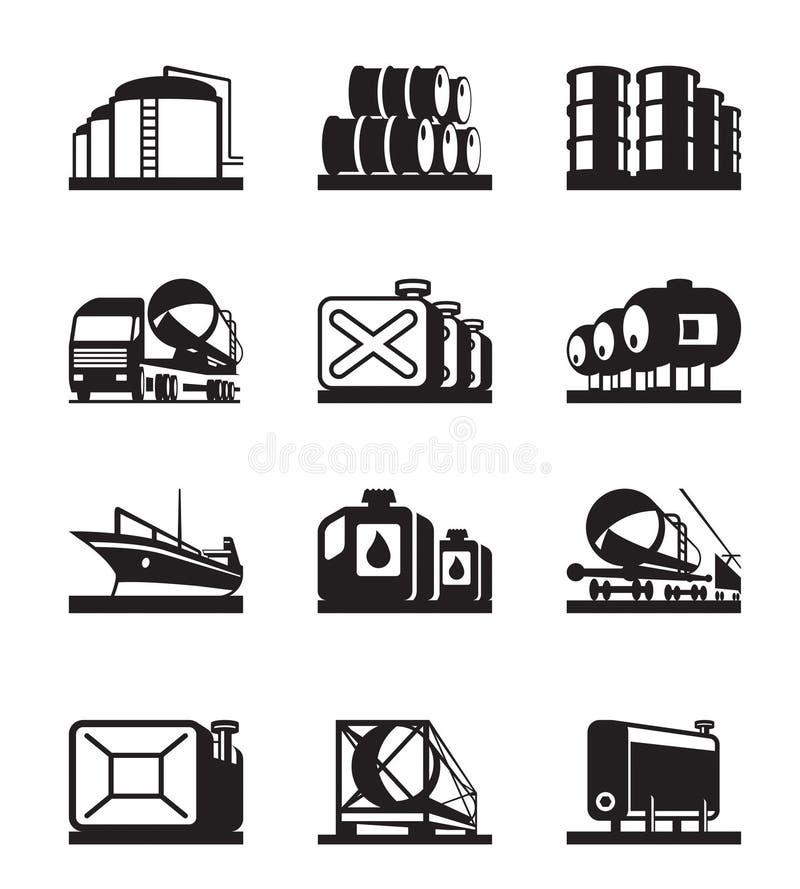 Oil tank terminals stock vector. Illustration of pipeline - 48605973