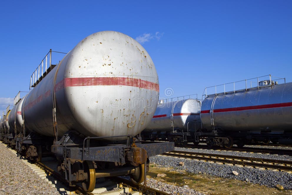 Oil tank train stock photo. Image of carriage, goods - 37839904