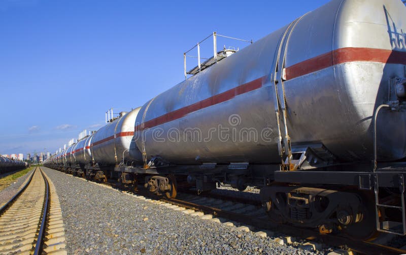 Oil tank train stock image. Image of railway, freight - 37840071