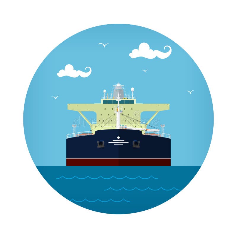 Oil Tanker Icon stock vector. Illustration of nautical - 104317000