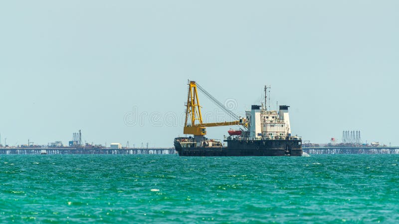 Oil tanker in sea stock photo. Image of international - 187713362
