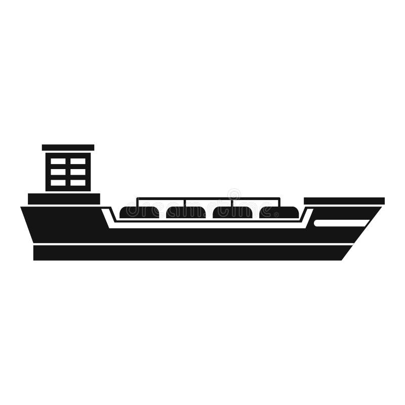 Oil Tanker Ship Icon, Simple Style Stock Vector - Illustration of ...