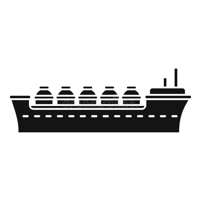 Oil Tanker Ship Icon, Simple Style Stock Vector - Illustration of ...
