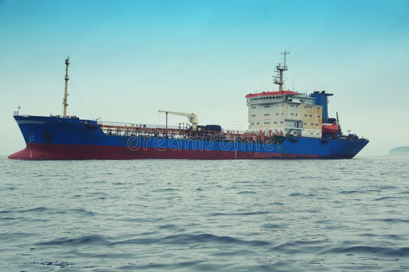 Tanker in the ocean stock image. Image of shipping, ship - 40313247
