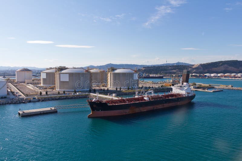 Oil Tanker at Terminal stock photo. Image of boats, export - 59049526