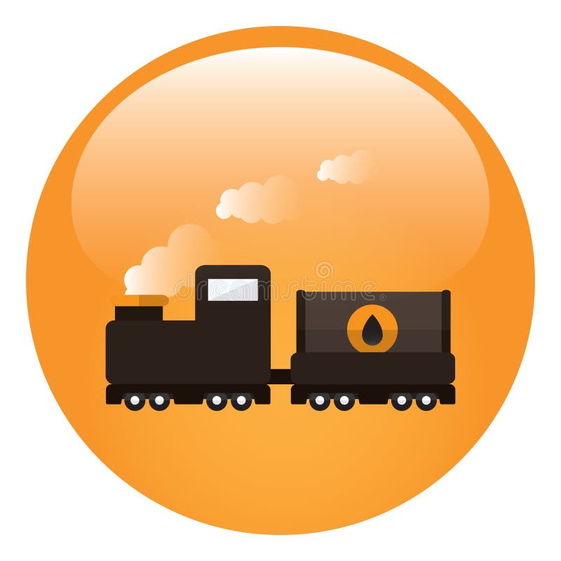Oil Tanker Train. Vector Illustration Decorative Design Stock Vector ...