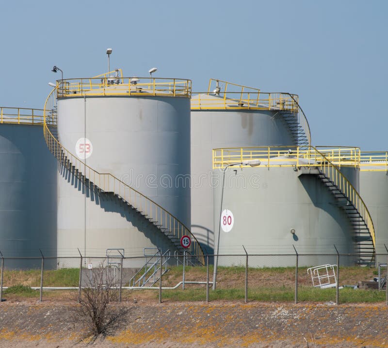 Oil tanks stock image. Image of environment, maasvlakte - 19957015