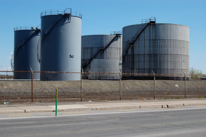Oil tanks 4 stock photo. Image of industries, gold, refinery - 747650