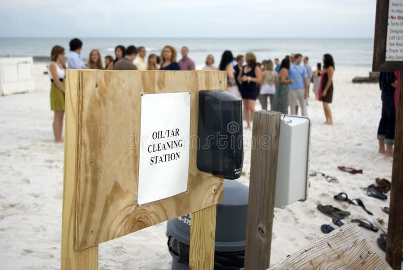 Oil/Tar Cleaning Station editorial photo. Image of gulf - 15645166