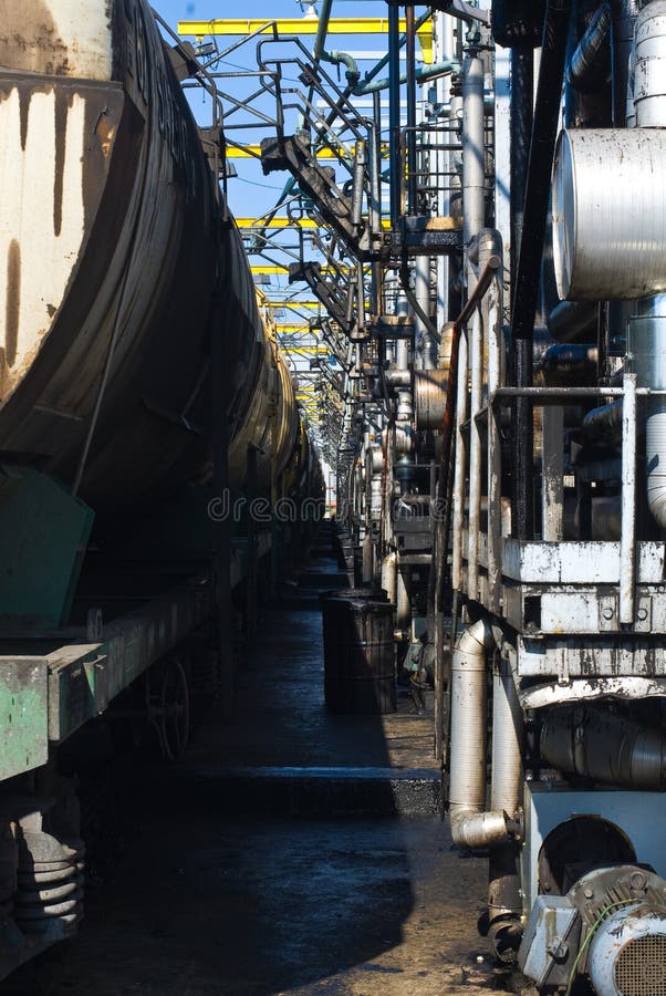 Oil terminal stock image. Image of handling, train, liquid - 14294915