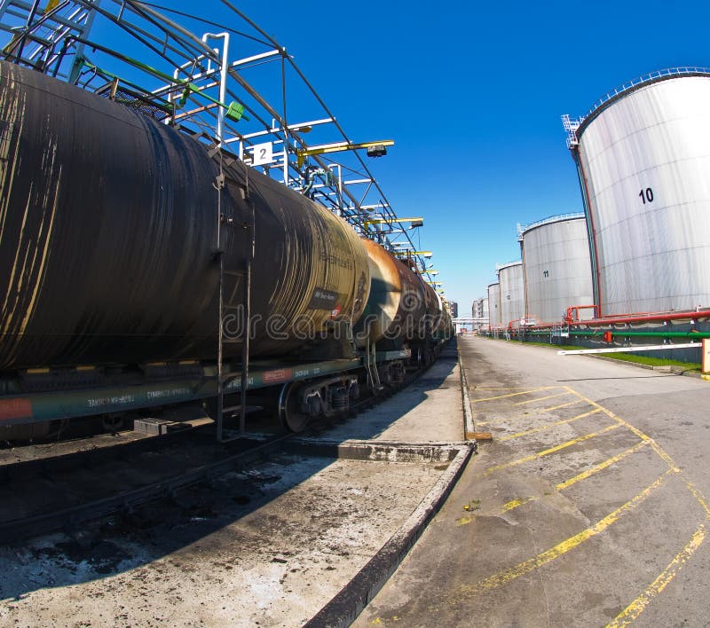 Oil terminal stock image. Image of logistics, cars, train - 14294993