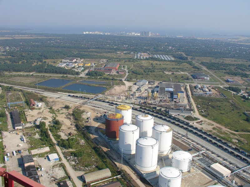 Oil Terminal stock image. Image of refinery, crude, ocean - 4341785