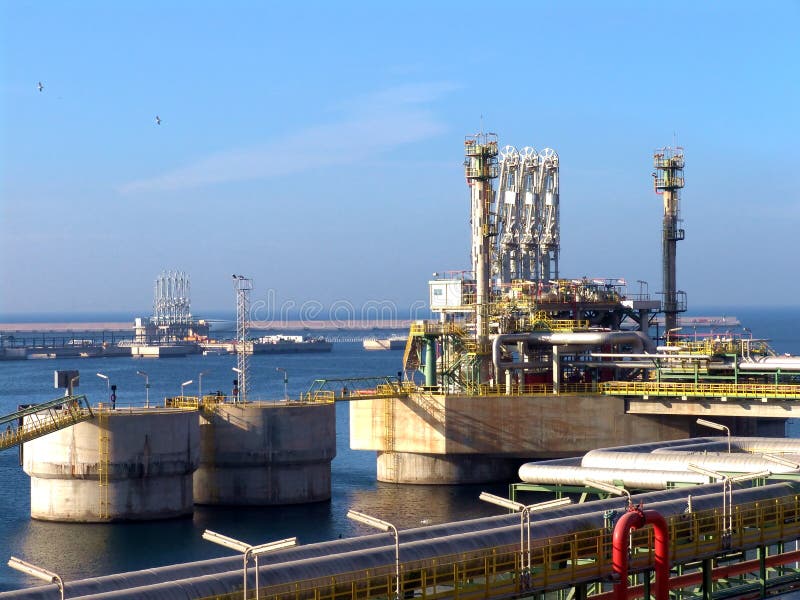Oil Terminal stock image. Image of refinery, crude, ocean - 4341785