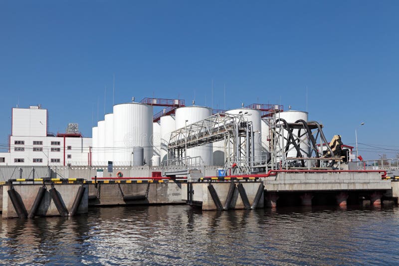 Oil terminal stock photo. Image of edifice, embankment - 32643552