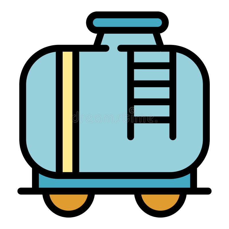 Oil Train Icon Color Outline Vector Stock Vector - Illustration of ...