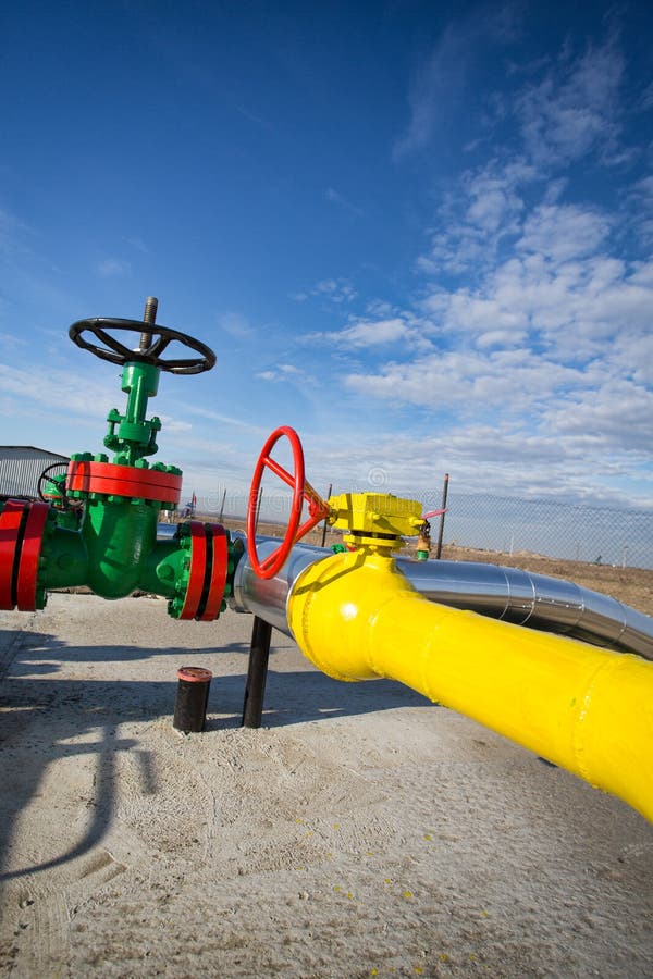 Oil Valve in the Oil Industry Stock Image - Image of main, piping: 36655649