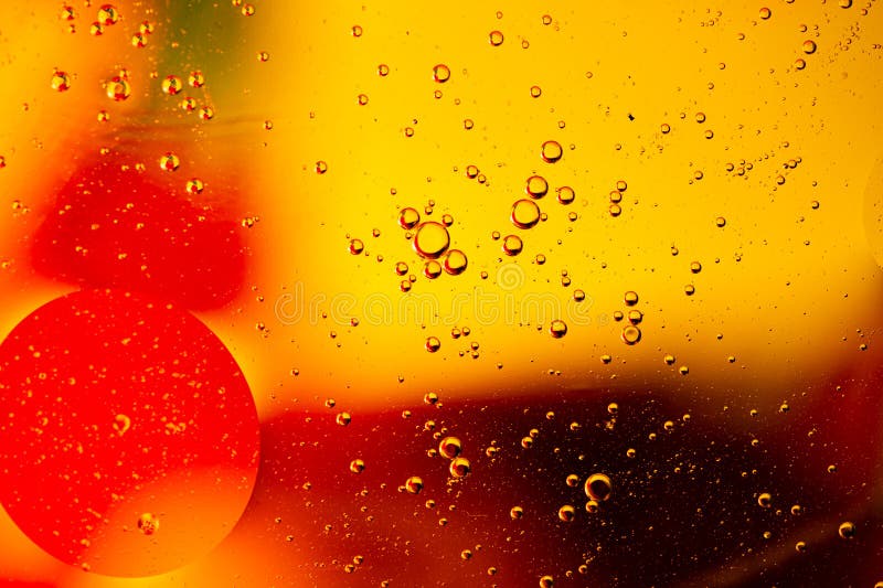 Oil and Water, Abstract Background Yellow Color Stock Image - Image of ...