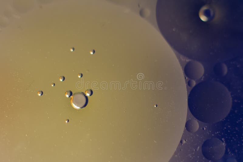 Oil and water bubbles stock image. Image of fluid, layers - 371766995