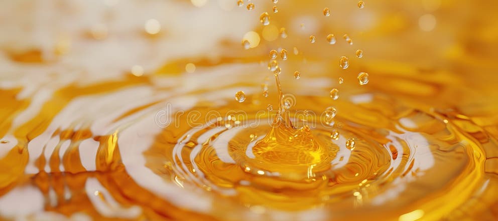 Oil Water Drop Splash Background, Liquid Stock Illustration ...