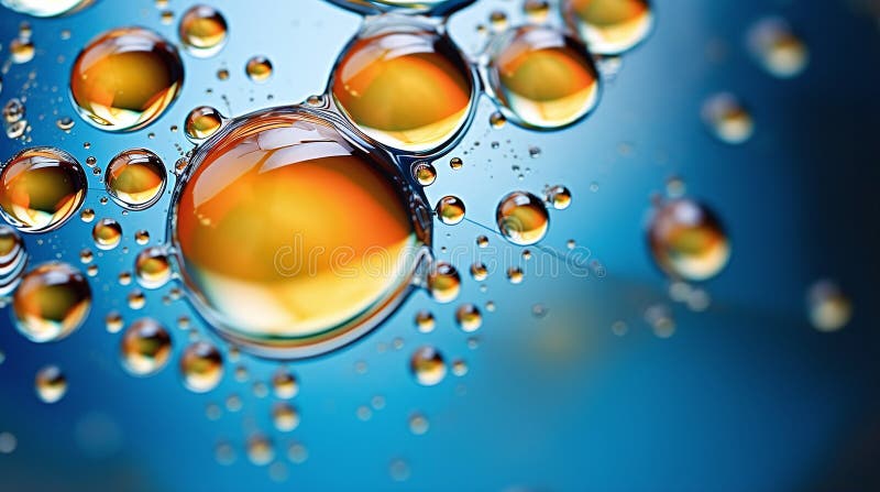 Oil and Water Emulsification Visualization Stock Illustration ...