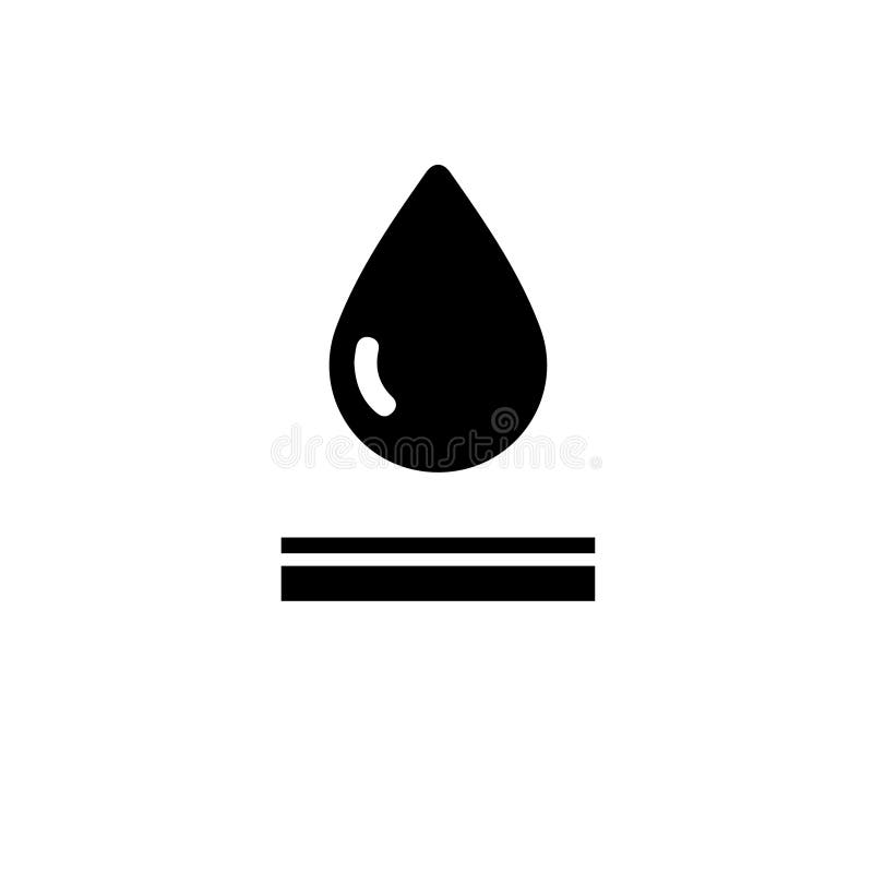 Oil, Water or Glue Drop Solid Flat Vector Icon Isolated on White ...
