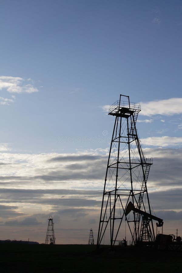 Oil well stock photo. Image of gasoline, black, sunset - 9917280