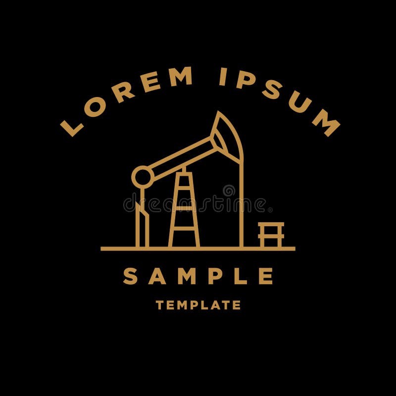 Oil Well Minimal Sign Vector Design Stock Vector - Illustration of ...