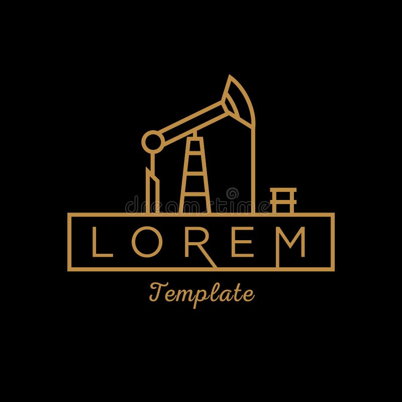 Oil Well Minimal Sign Vector Design Stock Illustration - Illustration ...