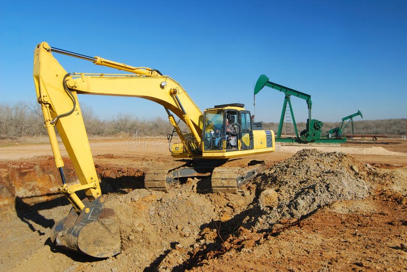 Oil Well Site Work stock image. Image of digging, work - 4364169