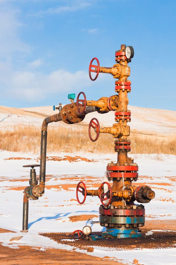 Oil Wellhead stock image. Image of pipe, wellhead, drill - 24103931