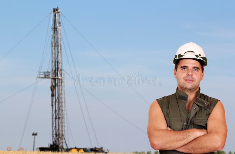Oil worker stock photo. Image of oilfield, equipment - 27563324