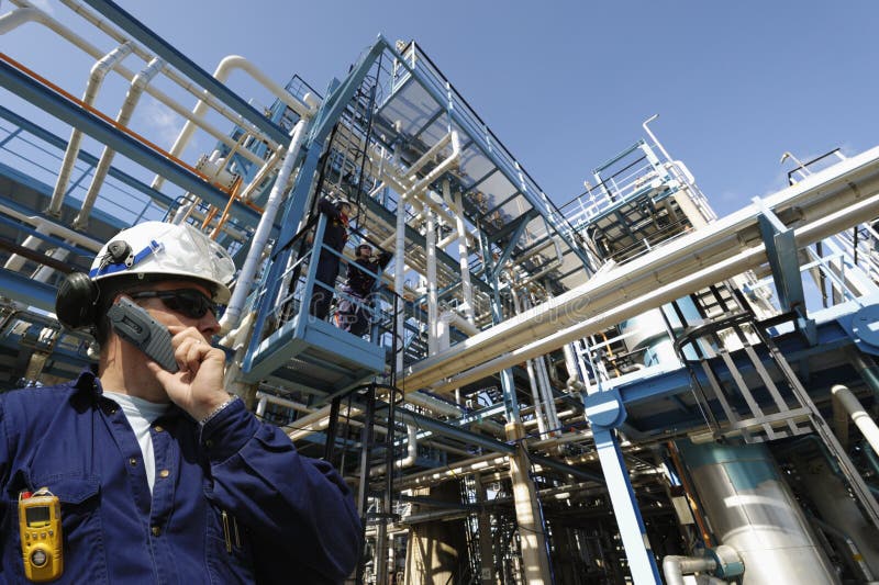 Oil worker and industry stock image. Image of engineer - 18183201
