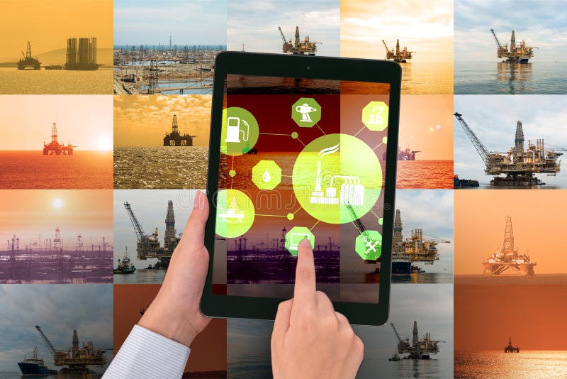 Oil Worker in Remote Operations Concept in Oil Industry Stock Photo ...