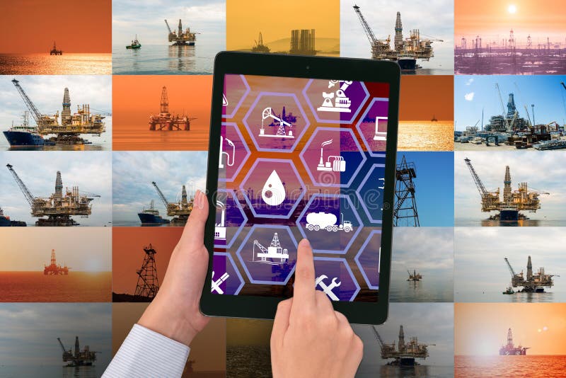 Oil Worker in Remote Operations Concept in Oil Industry Stock Photo ...