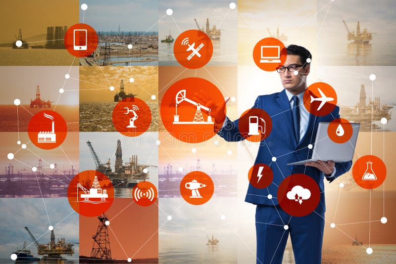 Oil Worker in Remote Operations Concept in Oil Industry Stock Image ...