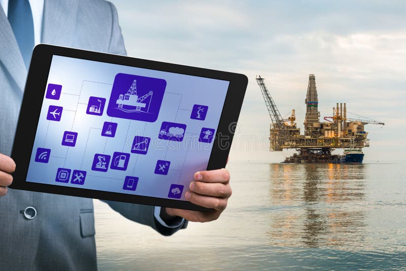 Oil Worker in Remote Operations Concept in Oil Industry Stock Image ...