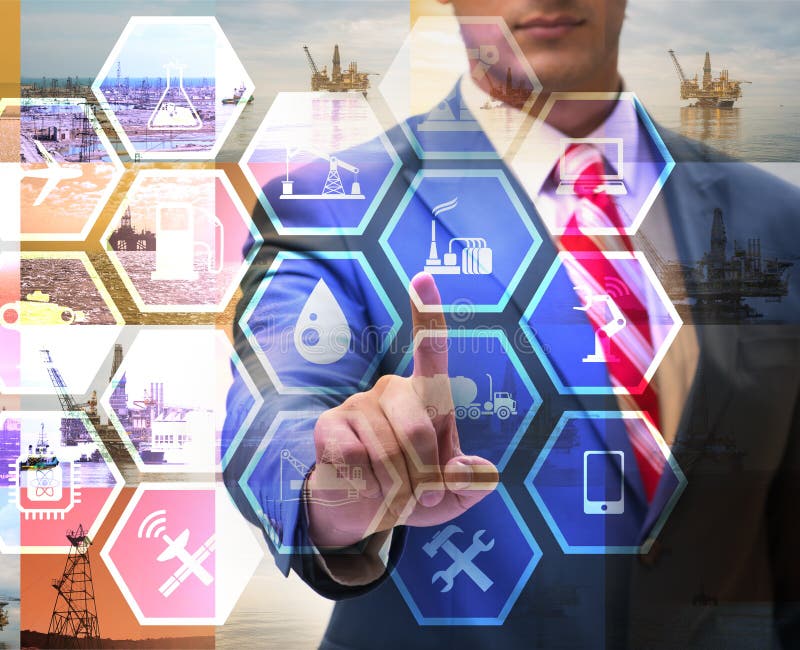 Oil Worker in Remote Operations Concept in Oil Industry Stock Image ...