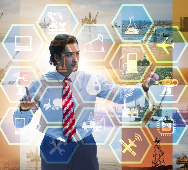 Oil Worker in Remote Operations Concept in Oil Industry Stock Photo ...