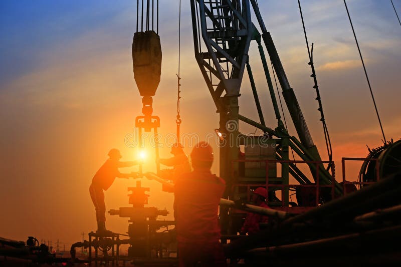 The Oil Workers are Working Stock Photo - Image of work, refineries ...