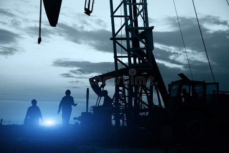 The Oil Workers are Working Stock Photo - Image of petroleum, industry ...