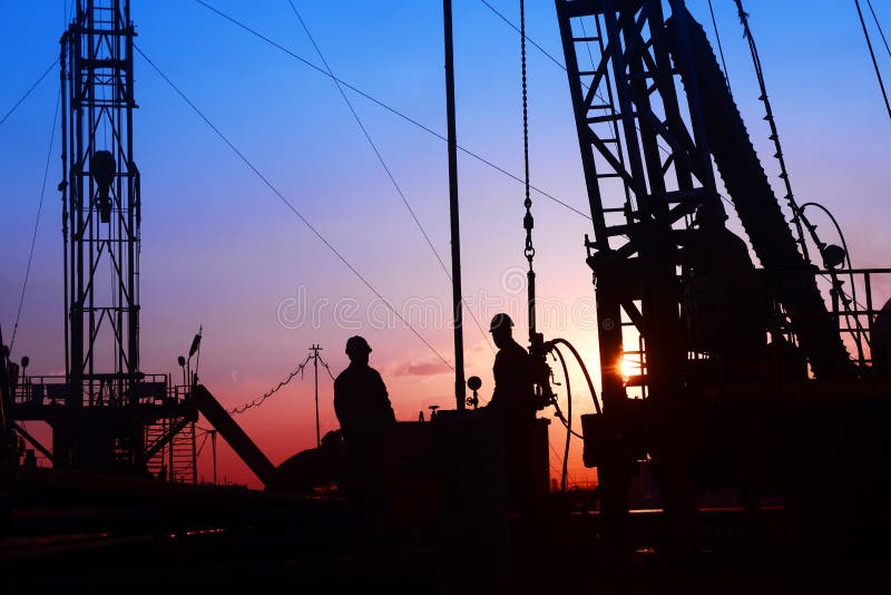 The Oil Workers are Working Stock Photo - Image of business, petroleum ...