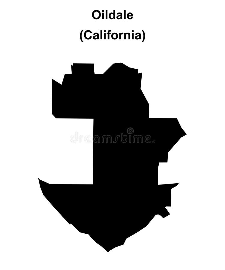 Oildale outline map stock vector. Illustration of city - 356996902
