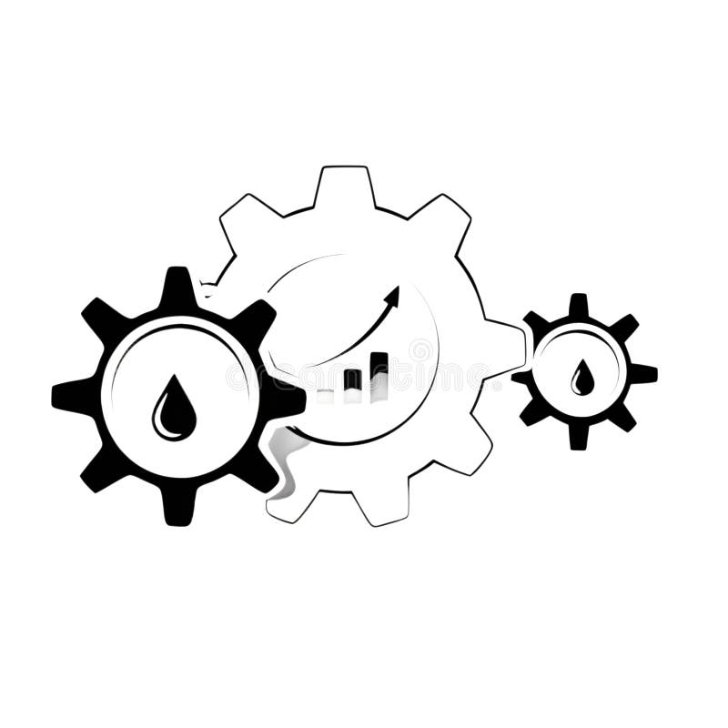 Oiled gears driving growth stock image. Illustration of efficient ...