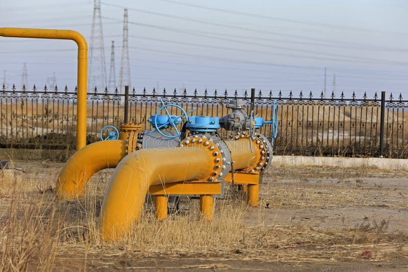 Oilfield Equipment and Pipeline Stock Image - Image of petroleum ...