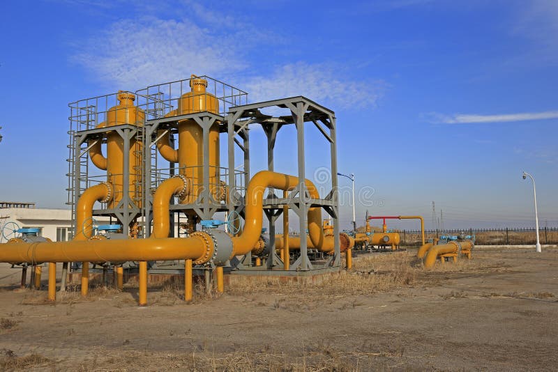 Oilfield Equipment and Pipeline Stock Image - Image of tight, oilfield ...