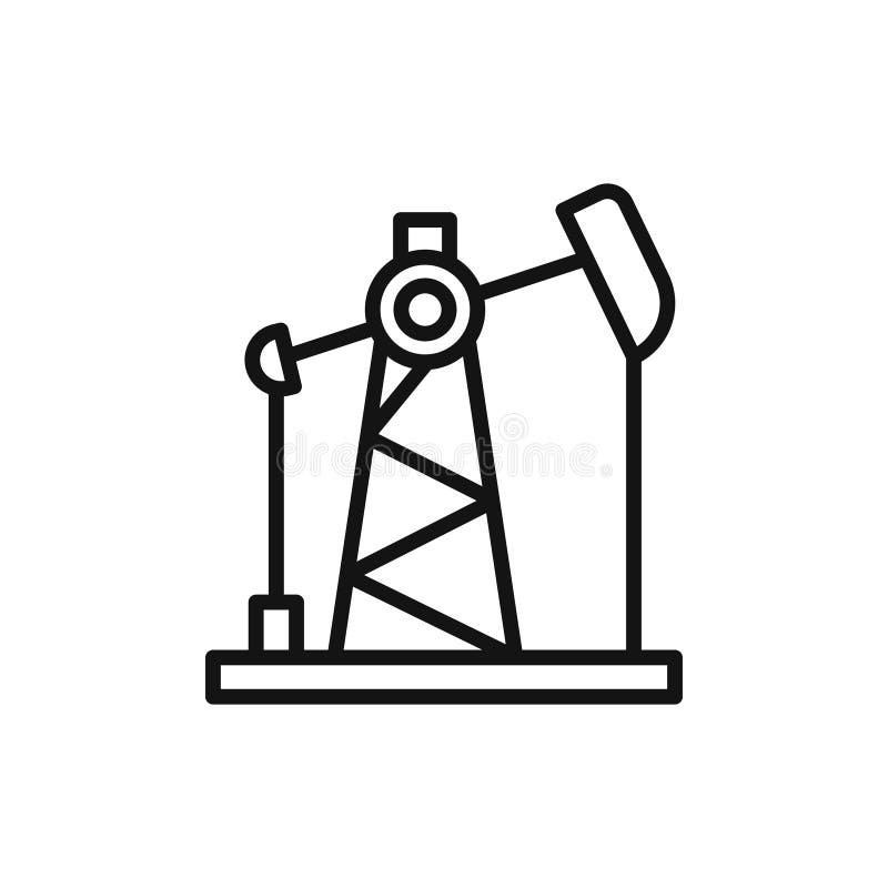 Oilfield Icon Symbol on White Background Stock Vector - Illustration of ...